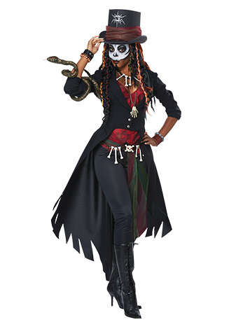 Womens Voodoo Magic Priestess Costume - Angels Fancy Dress