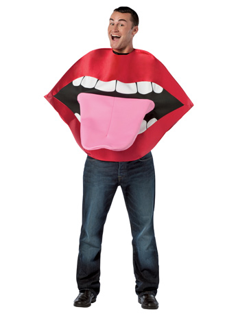 Adult Funny Lips and Tongue Costume - Angels Fancy Dress